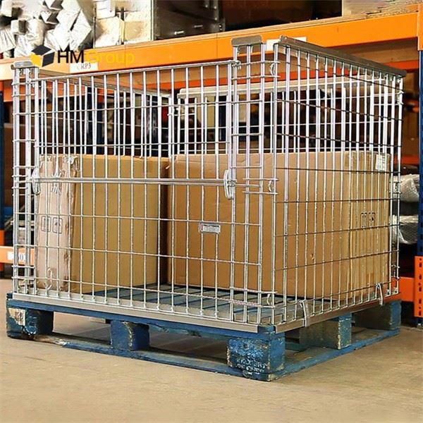 China Customized Warehouse Stackable Wire Mesh Pallet Cage Suppliers ...